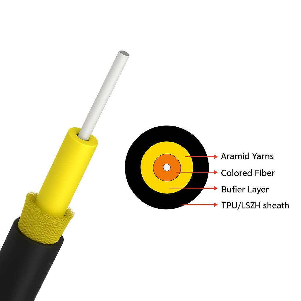 3.0 mm Round Tight Buffer Fiber Optic Cable | LiteLinx
